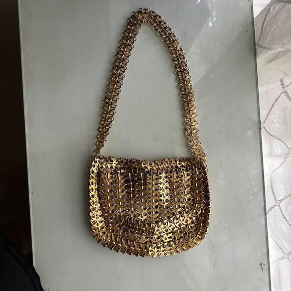 Vintage | Bags | Vintage Gold Chainmail Poptab Shoulder Bag | Poshmark